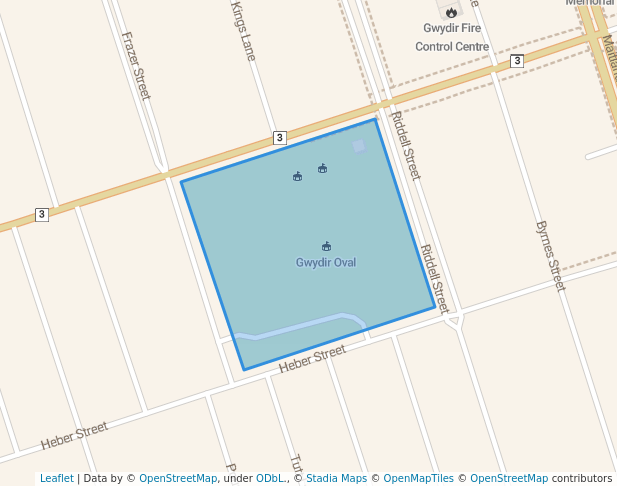 Eli Brown Park in Bingara | Map and Routes