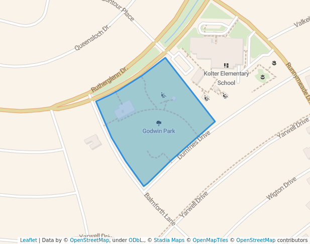 Godwin Park in Houston | Map and Routes