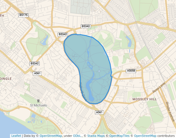 Sefton Park in Liverpool | Map and Routes