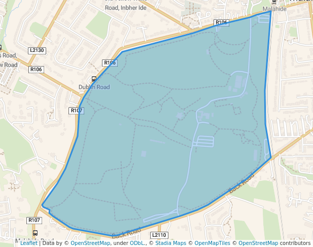 Malahide Castle in Malahide | Map and Routes