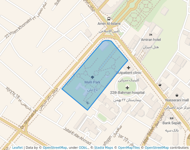 Melli Park in Neyshabur | Map and Routes