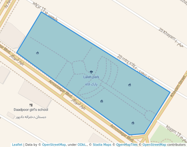 Laleh park in Neyshabur | Map and Routes