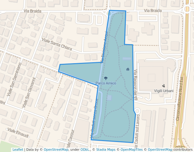 Parco Amico in Sassuolo | Map and Routes