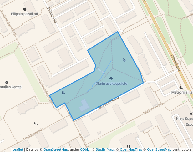 Olarin asukaspuisto in Esbo | Map and Routes