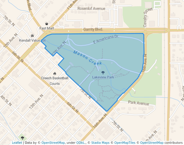 Lakeview Park in Nampa | Map and Routes