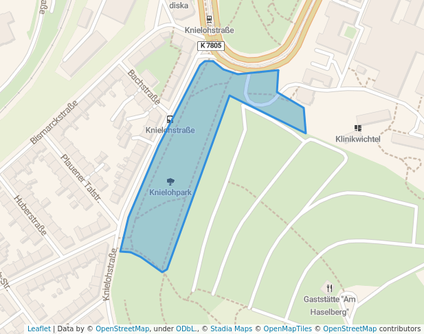 Knielohpark in Plauen | Map and Routes