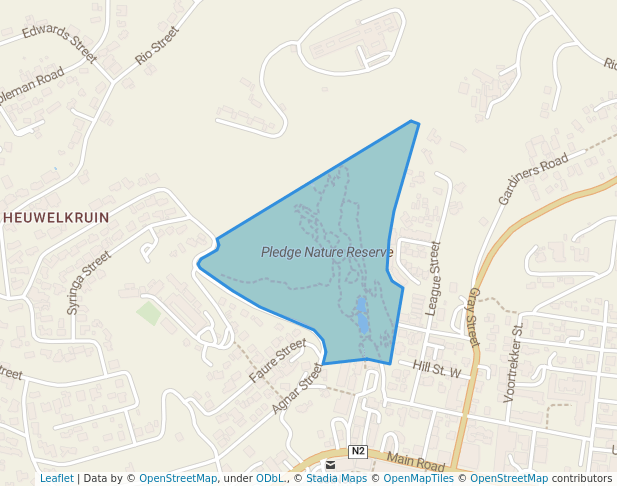 Pledge Nature Reserve in Knysna | Map and Routes