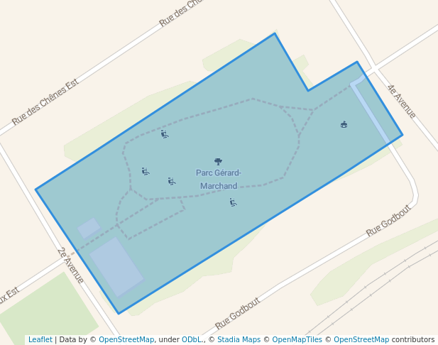 Parc Gérard-Marchand in Québec | Map and Routes