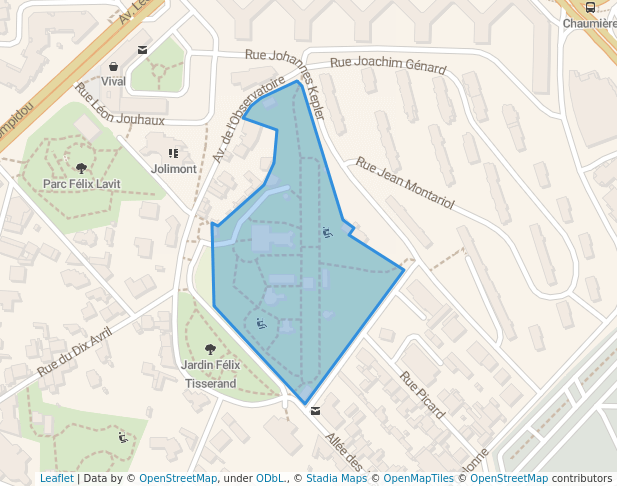 Parc de l'Observatoire de Jolimont in Toulouse | Map and Routes