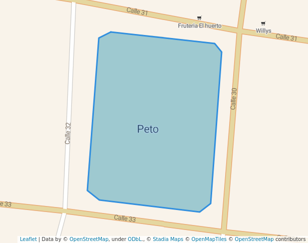 Parque principal de Peto in Peto | Map and Routes