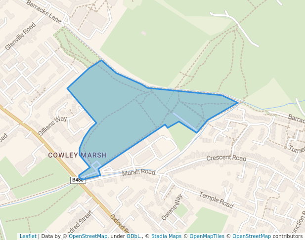 Cowley Marsh Recreation Ground in Oxford | Map and Routes