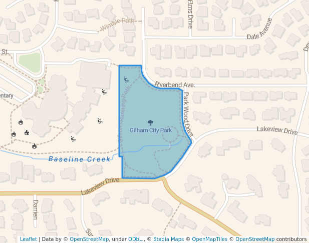 Gilham City Park in Eugene | Map and Routes