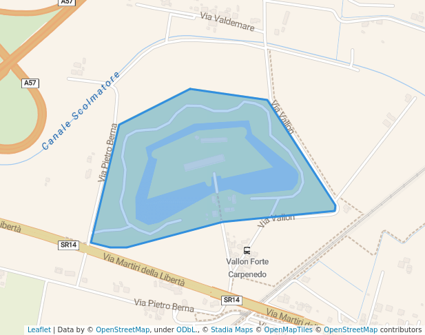 Forte Carpenedo in Venezia | Map and Routes