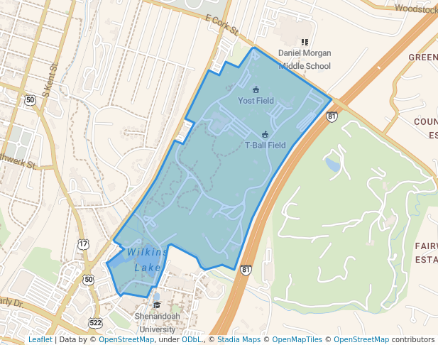 Jim Barnett Park in Winchester | Map and Routes