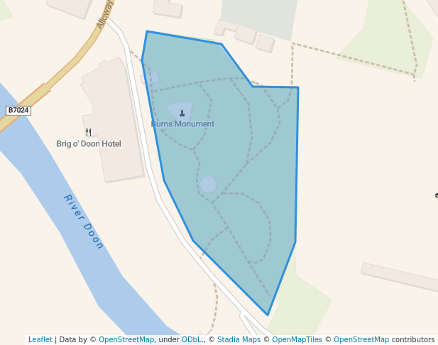 Burns Monument and Gardens in Alloway | Map and Routes