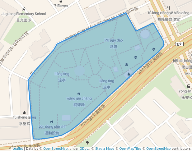 Bade Park in New Taipei | Map and Routes