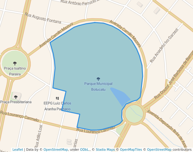 Parque Municipal Botucatu in Botucatu | Map and Routes