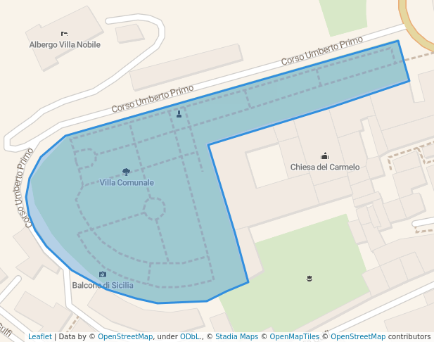 Villa Comunale in Chiaramonte Gulfi | Map and Routes