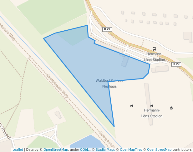 Waldbad Schloss Neuhaus in Paderborn | Map and Routes