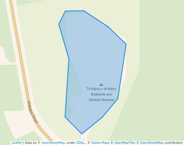 Te Ngutu O Te Manu Battlesite in Kapuni | Map and Routes
