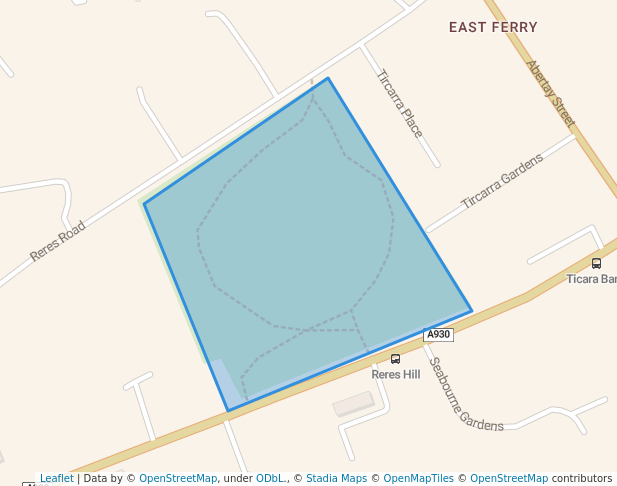 Reres Park in Dundee | Map and Routes