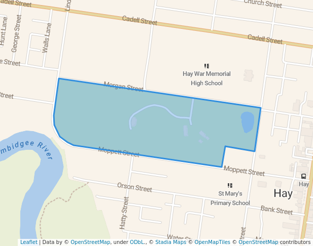 Hay Park in Hay | Map and Routes