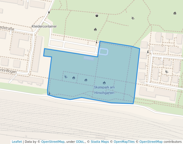 Hirschgarten Süd in München | Map and Routes