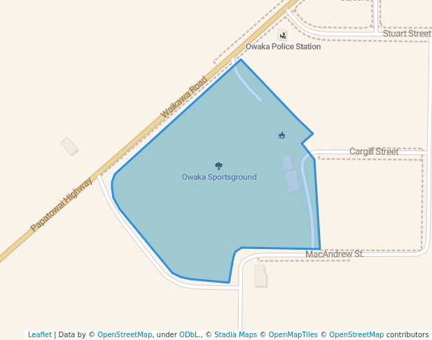 Owaka Sportsground in Owaka | Map and Routes