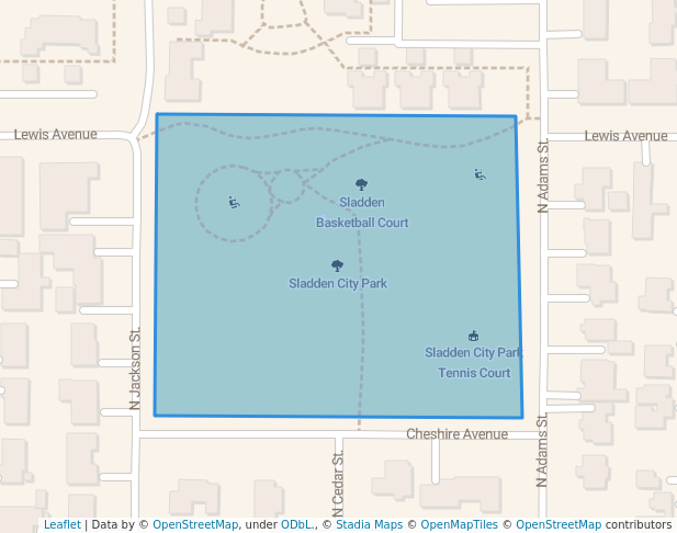 Sladden City Park in Eugene | Map and Routes