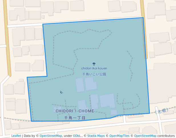 千鳥いこい公園 in Ota City | Map and Routes