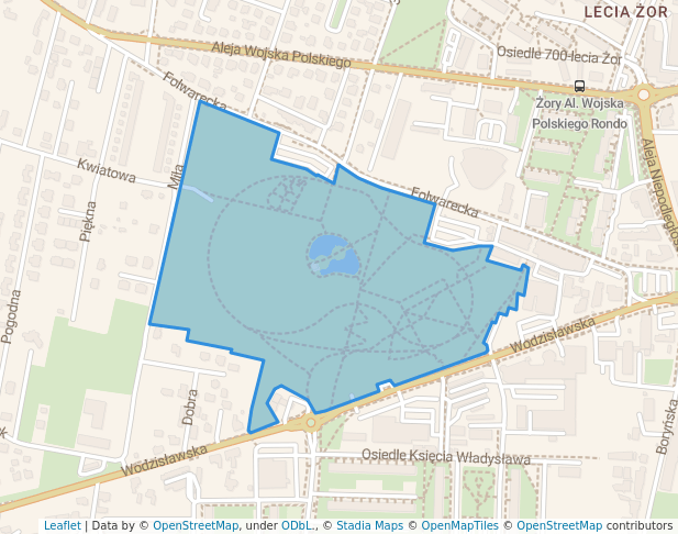 Park Cegielnia in Żory | Map and Routes