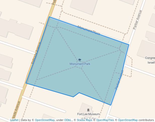 Monument Park in Fort Lee | Map and Routes