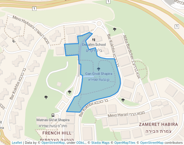 Gan Givat Shapira in Jerusalem | Map and Routes