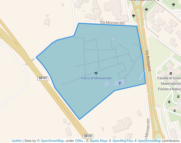 Parco di Monserrato in Sassari | Map and Routes