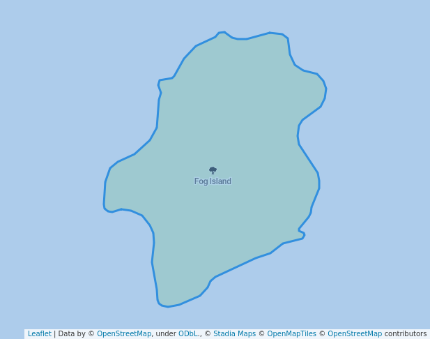 Fog Island in Isle au Haut | Map and Routes
