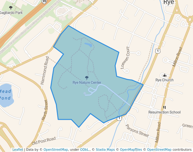 Rye Nature Center in Rye | Map and Routes