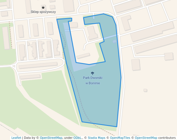 Park Dworski w Boninie in Bonin | Map and Routes