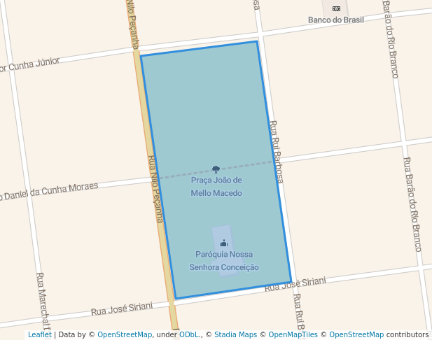 Praça João de Mello Macedo in Tanabi | Map and Routes