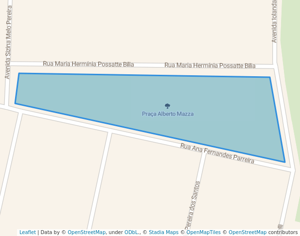 Praça Alberto Mazza in Tanabi | Map and Routes