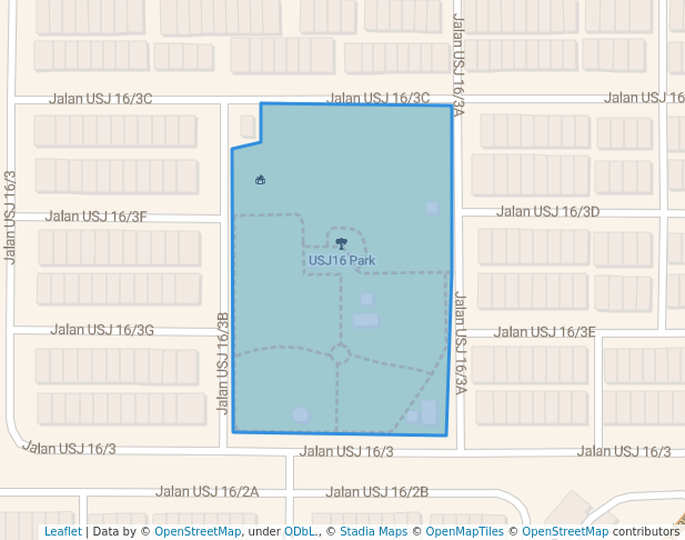 USJ16 Park in Subang Jaya | Map and Routes