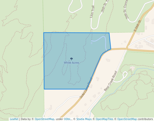 White Acres in Colorado Springs | Map and Routes