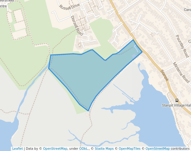 Stanpit Recreation Ground in Christchurch | Map and Routes