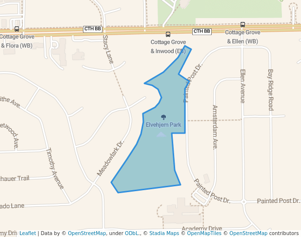 Elvehjem Park in Madison | Map and Routes