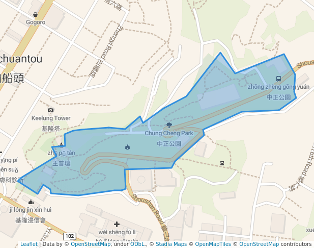 Chung Cheng Park in Keelung | Map and Routes