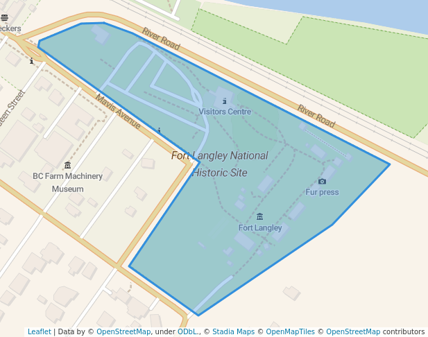 Fort Langley National Historic Site in Langley Township | Map and Routes