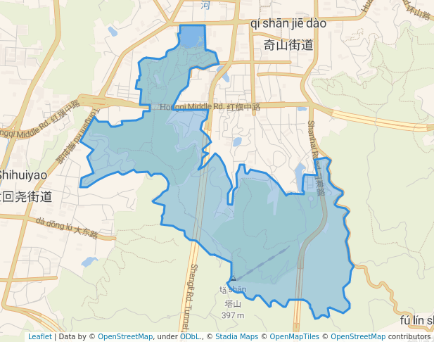 Nanshan Park in Yan Tai Shi | Map and Routes