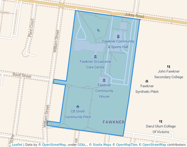 CB Smith Reserve in Fawkner | Map and Routes