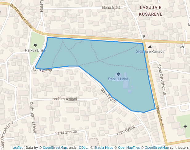 Parku i Lirisë in Ðakovica | Map and Routes