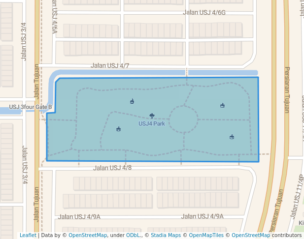 USJ4 Park in Subang Jaya | Map and Routes