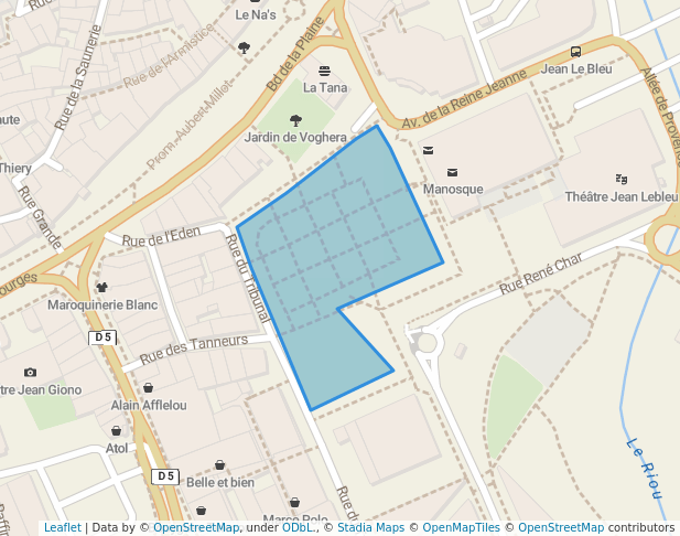 Esplanade François Mitterrand in Manosque | Map and Routes